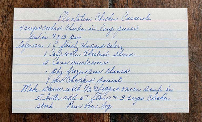 Plantation Chicken Casserole - Grandma Jackie's Recipes