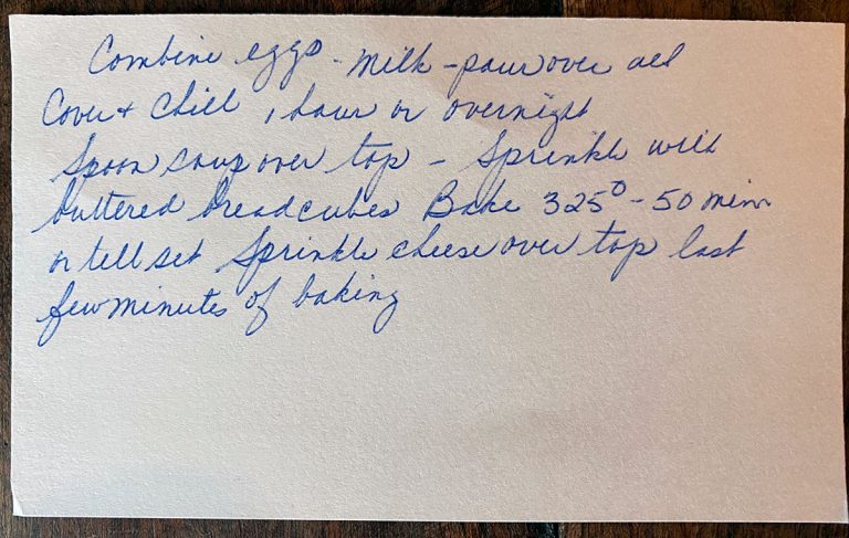 Chicken Strata Vintage Recipe - Grandma Jackie's Recipes