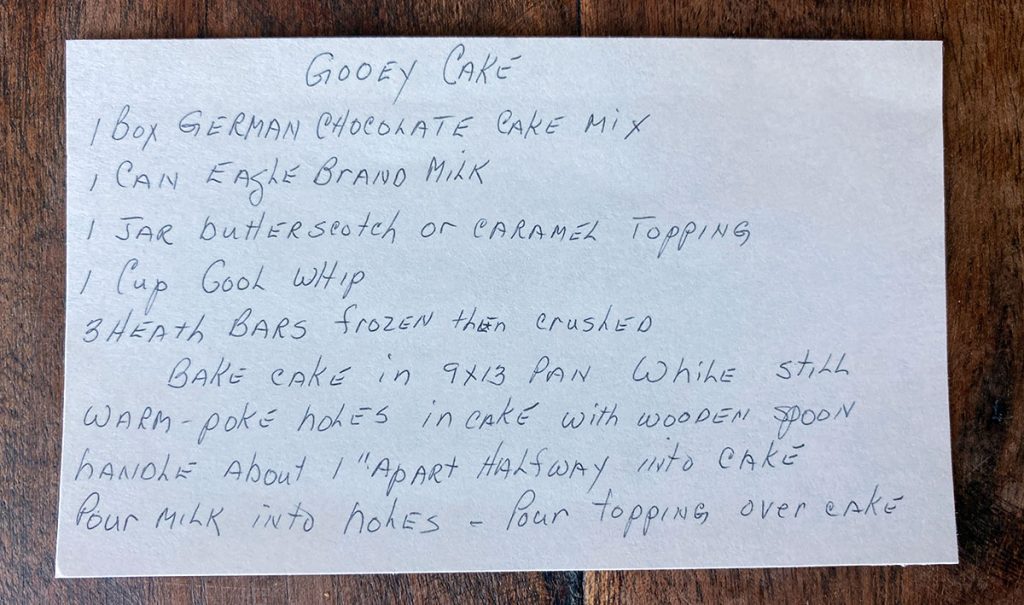 Grandma's Gooey Cake - Grandma Jackie's Recipes